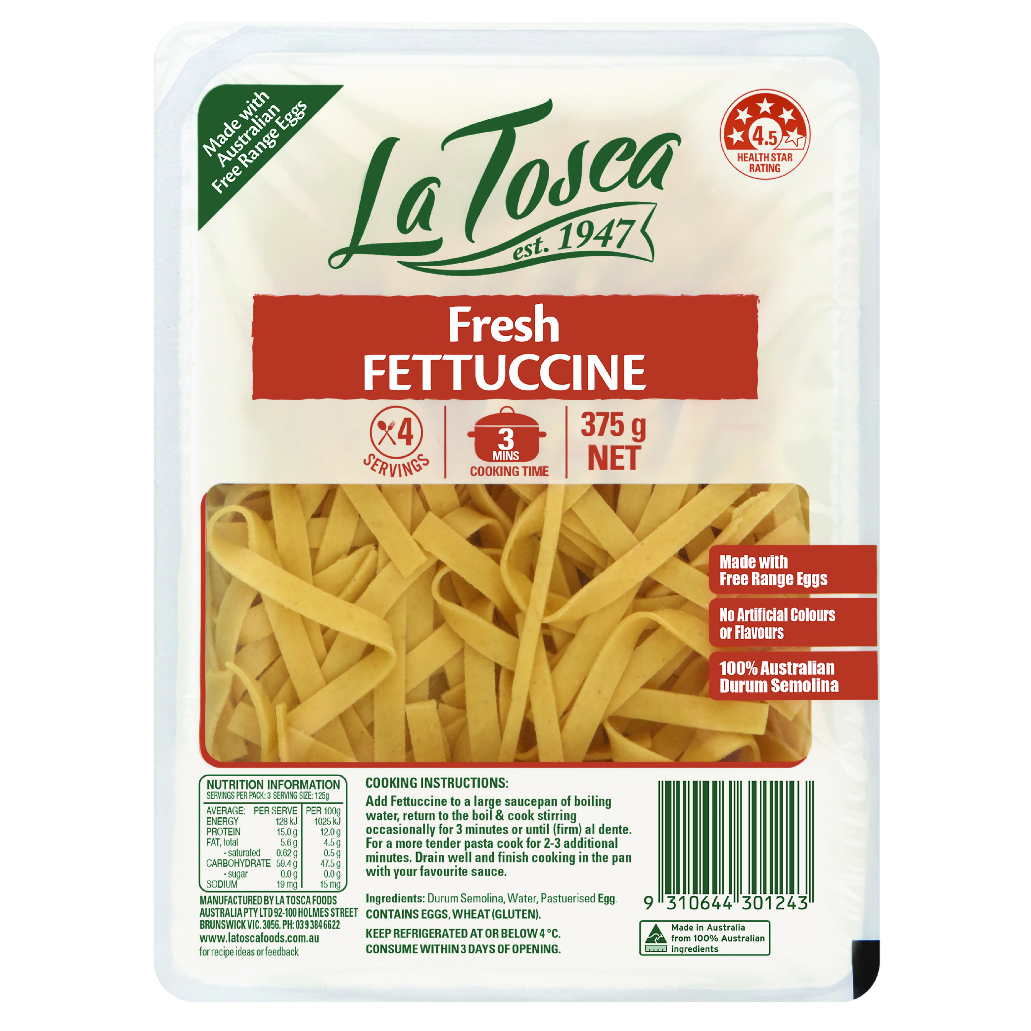 LA TOS FETTUCCINE 375g 6C La Tosca Fresh - Royal Foods Retail - Royal ...