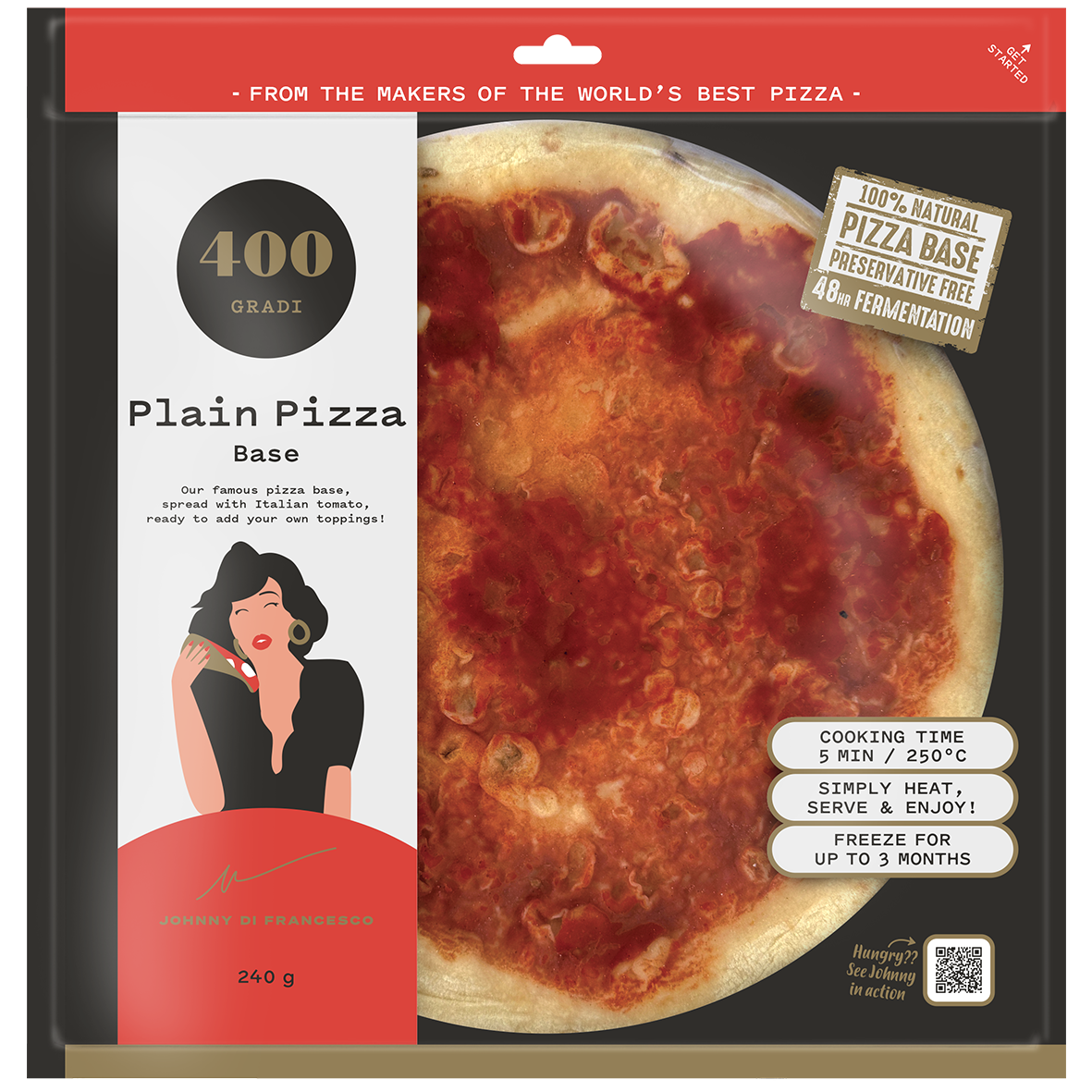 *400 GRADI PIZZA BASE 240g x 6 TOMATO - Royal Foods Retail - Royal ...