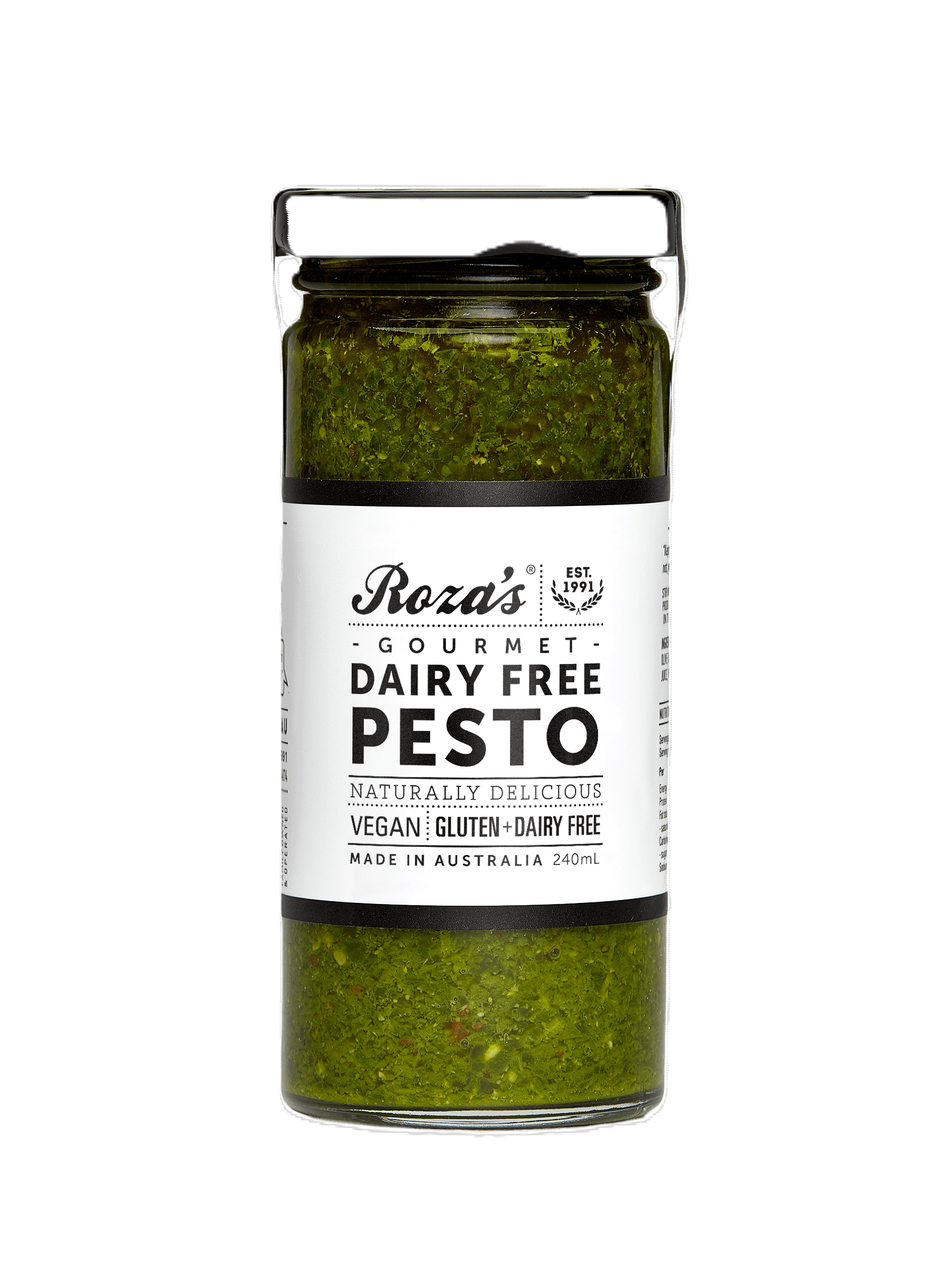ROZA'S PESTO D/FREE 240ml 6C Gournet Dairy Free - Royal Foods Retail ...