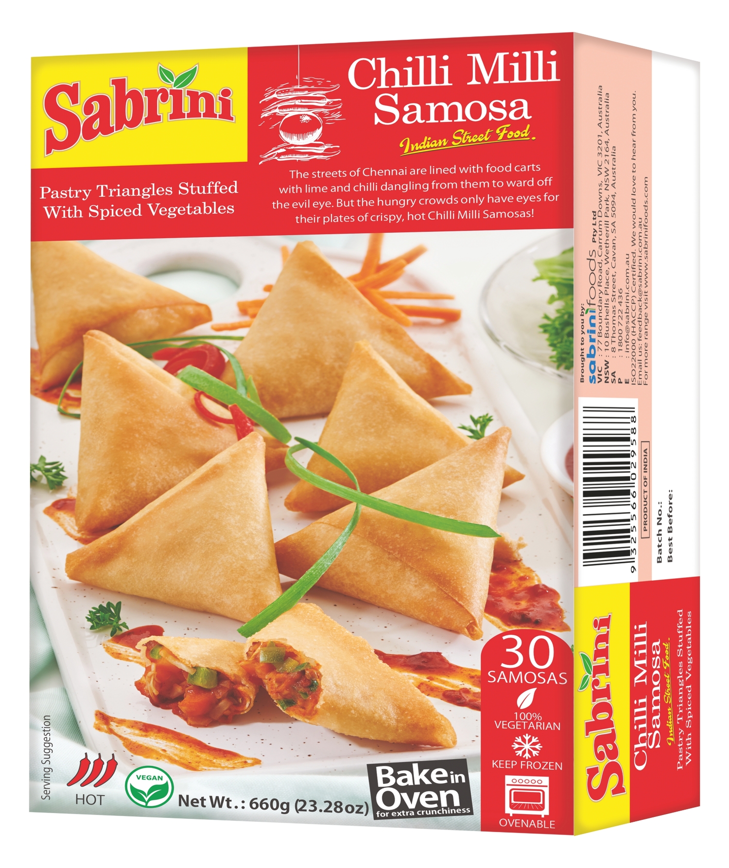 SAB SAMOSA CHILLI 660g x 4 - Royal Foods Retail - Royal Foods Retail