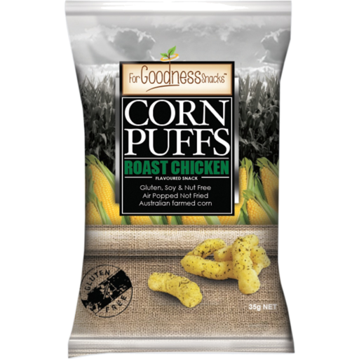 *GOOD CORN PUFF CHICK 35G 16C Goodness Snacks Rost Chicken - Royal ...