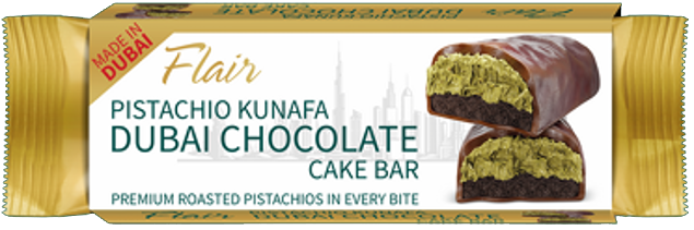 *FLAIR DUBAI CHOC PIST 40g 12C CAKE BARS PISTACHIO KUNAFA - Royal Foods ...
