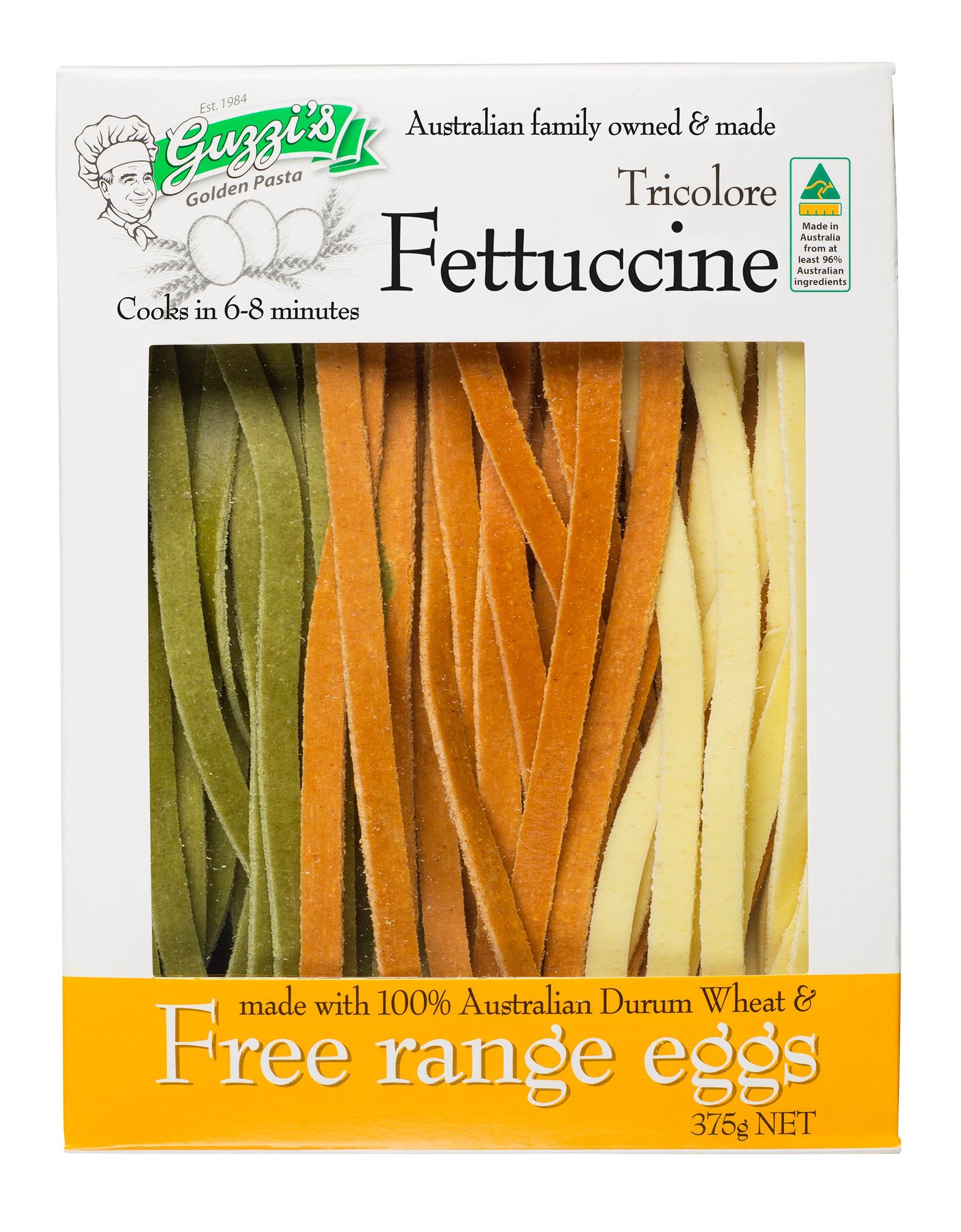 GUZZI'S EGG FET TRICOL 375g 6C Fettuccine Tricolore - Royal Foods ...