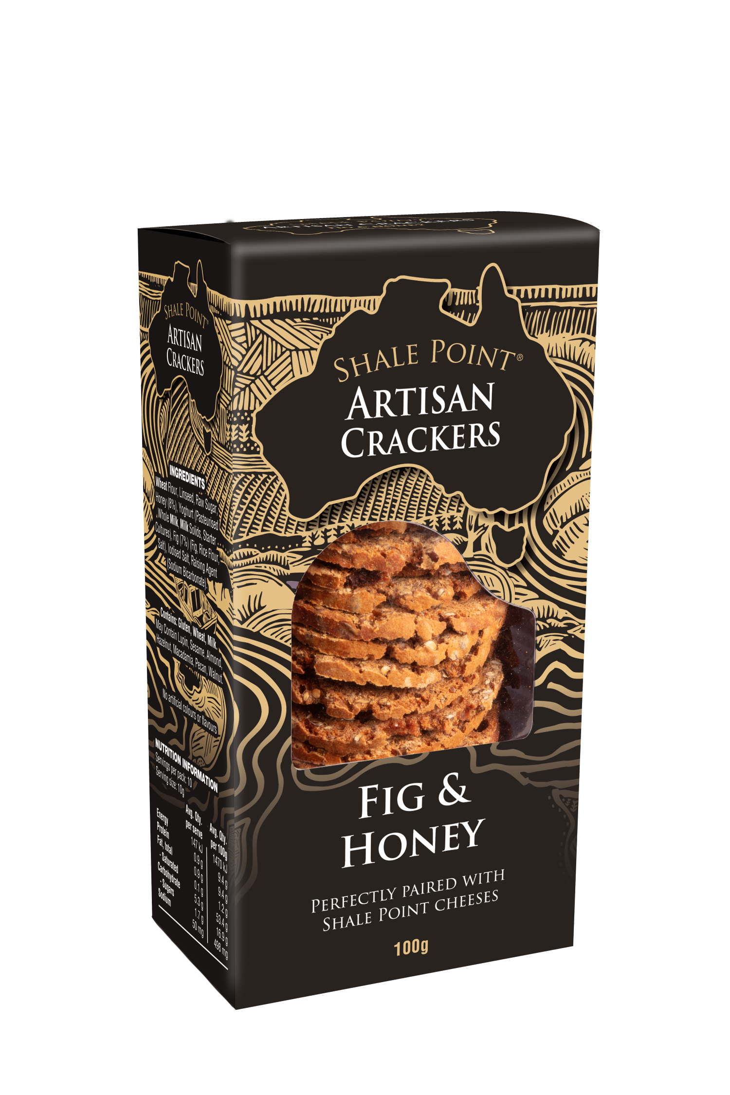 *S/POINT ART FIG HONE 100g 12C Shale Point Artisan Cracker - Royal ...